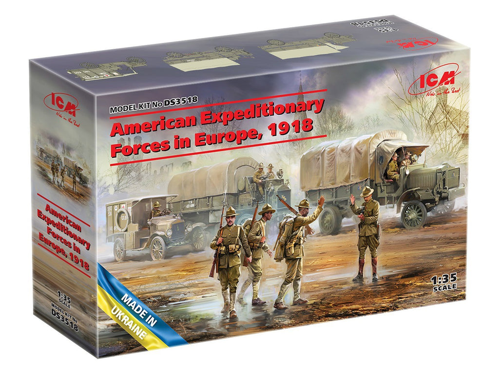 ICM 1/35 WW1 American Expeditionary Forces In Europe Set, 1918 | Fields ...
