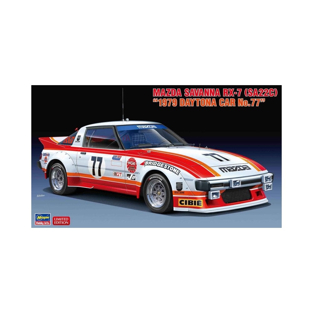 Hasegawa 1:24 Mazda Savanna RX-7 (SA22C) '1979 Daytona Car No.77' | Fields of Glory Models