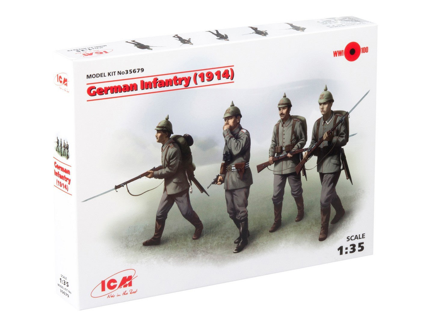 ICM 1/35 WW1 German Infantry (1914) (4 figures) | Fields of Glory Models
