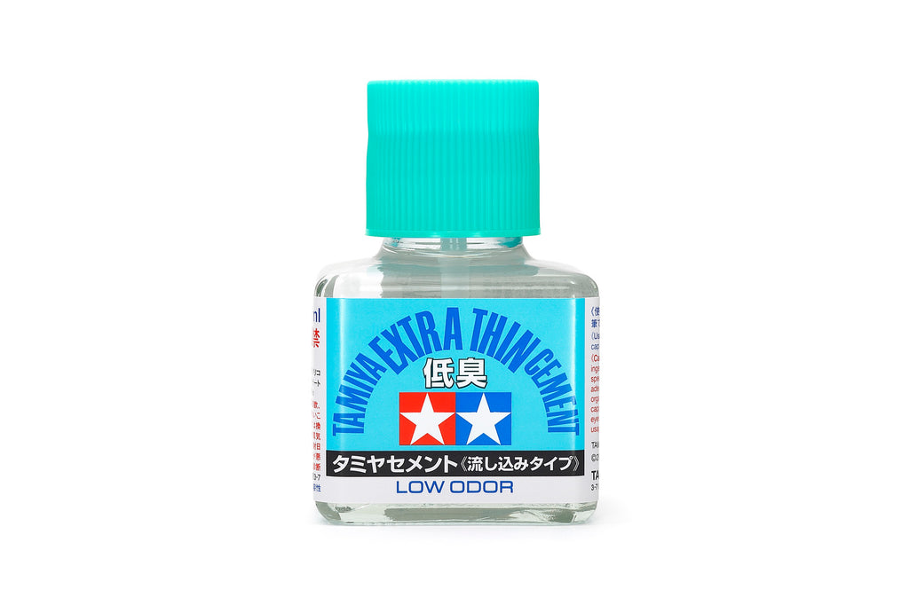 Tamiya Extra Thin Cement Low Odour 40ml plastic model glue | Fields of ...