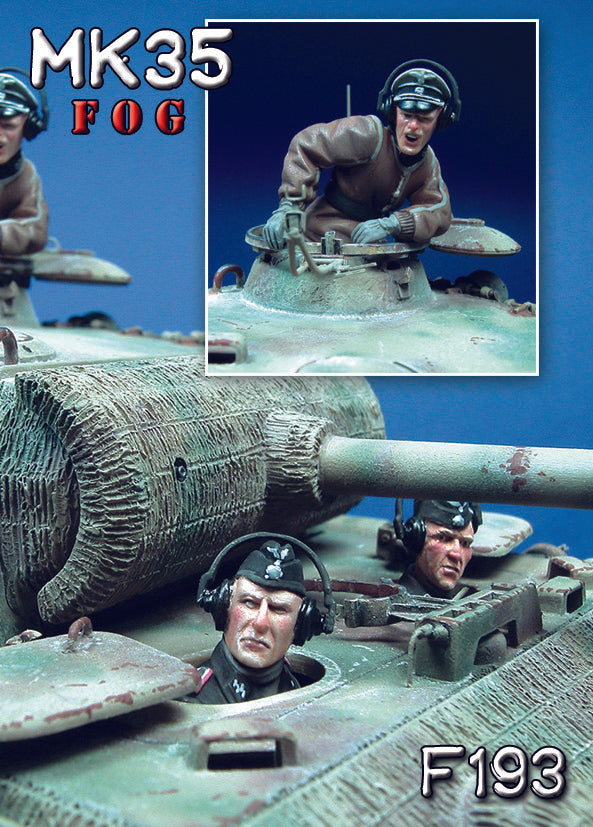 MK35 FoG models 1/35 Scale WW2 German SS tank crew x3 busts Ardennes 1 ...