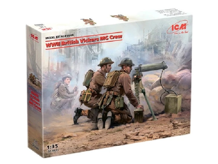 ICM 1/35 WW2 British Vickers MG Crew (Vickers MG & 2 figures) | Fields ...