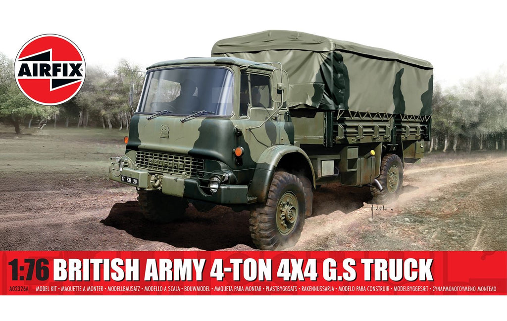 Airfix 1:76 British Army 4-ton 4x4 General Service Truck (Due Aug 2025 ...