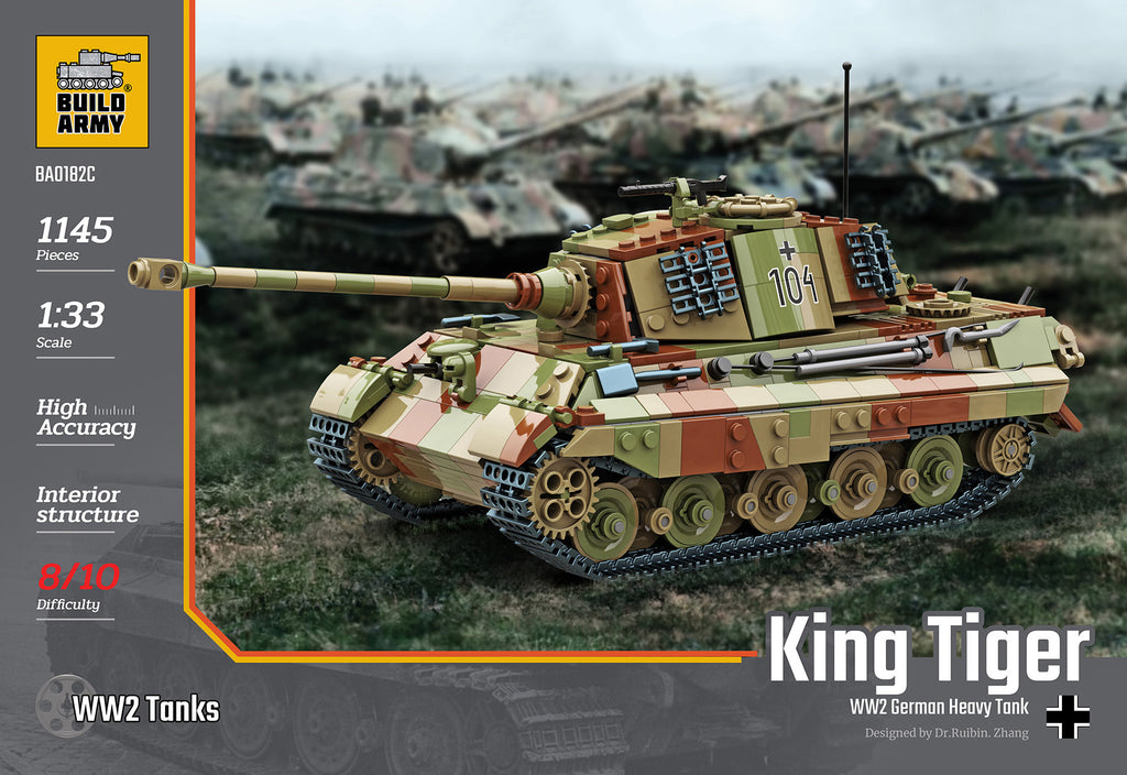Build Army Brick building model WW2 GERMAN King Tiger (Tiger ll) In Ca ...