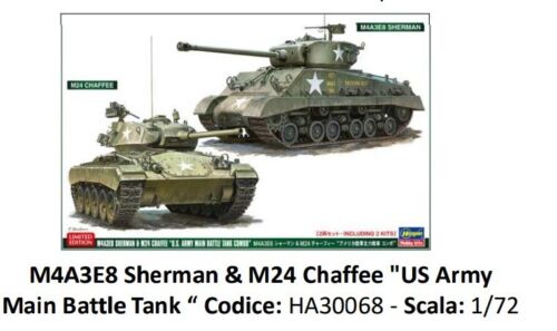 Hasegawa 1:72 M4A3E8 Sherman + M24 Chaffee 'U.S. Army Main Battle Tank | Fields of Glory Models