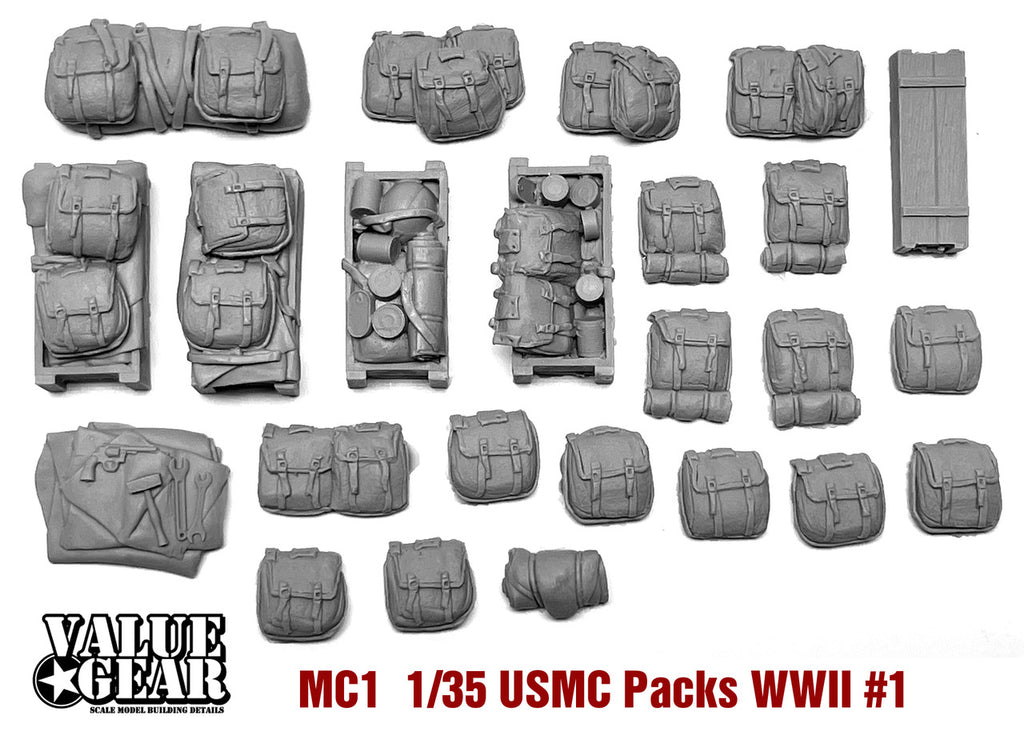 Valuegear 1/35 scale WW2 USMC (USA) WWII Packs & Bags #1 | Fields of ...