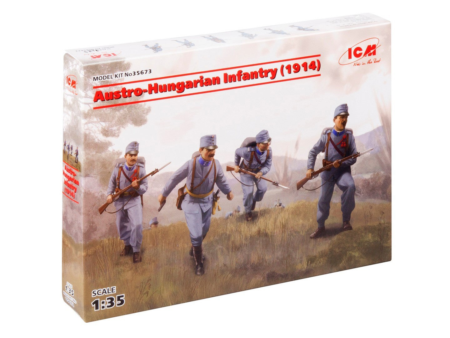 ICM 1/35 WW1 Austro-Hungarian Infantry (1914) (4 figures) | Fields of Glory Models
