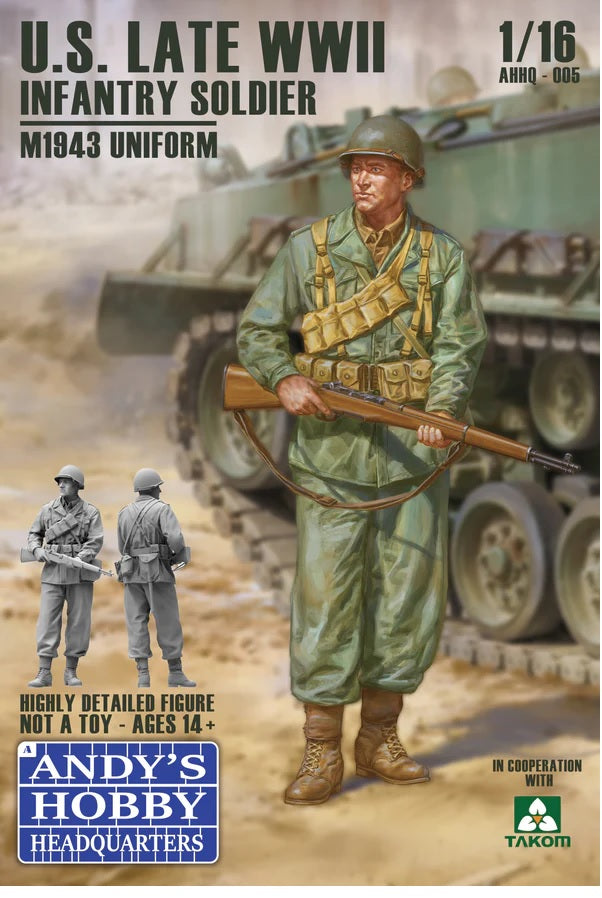 Andy's Hobby Headquarters 1:16 WW2 US Infantry Soldier M1943 Uniform ...