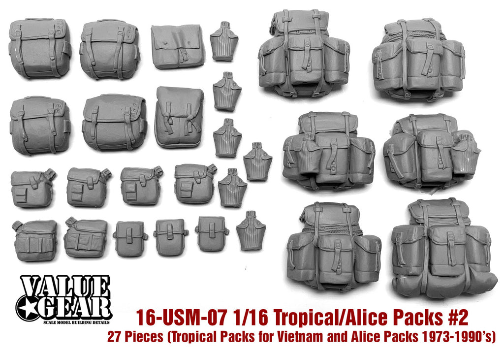Valuegear 1/16 scale Vietnam Tropical/Alice & Butt Packs #2 (Packs & C ...