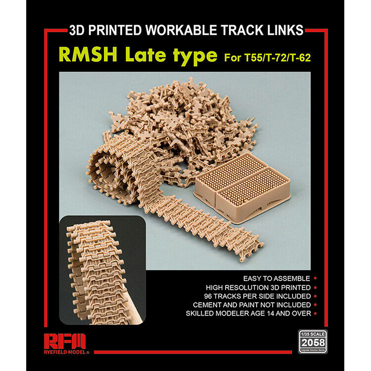 Rye Field Models 1/35 RMsh Late Type Tracks for T-55/T-72/T-62 (3D Pri ...
