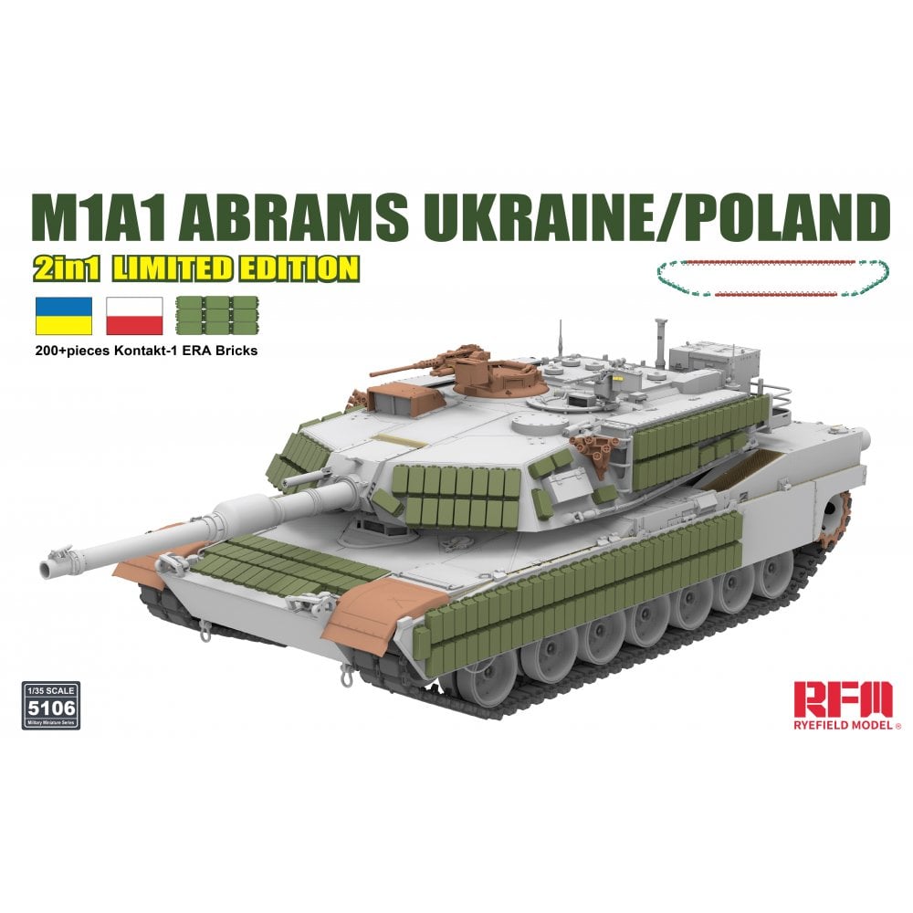 Rye Field models 1/35 M1A1 ABRAMS UKRAINE/POLAND 2in1 Limited Edition ...