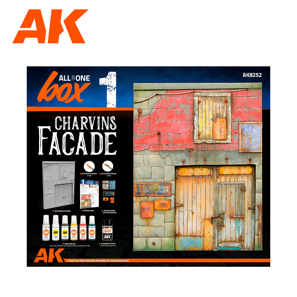 AK Interactive 1/35 scale ALL IN ONE SET -BOX 1 – CHARVINS FACADE ...