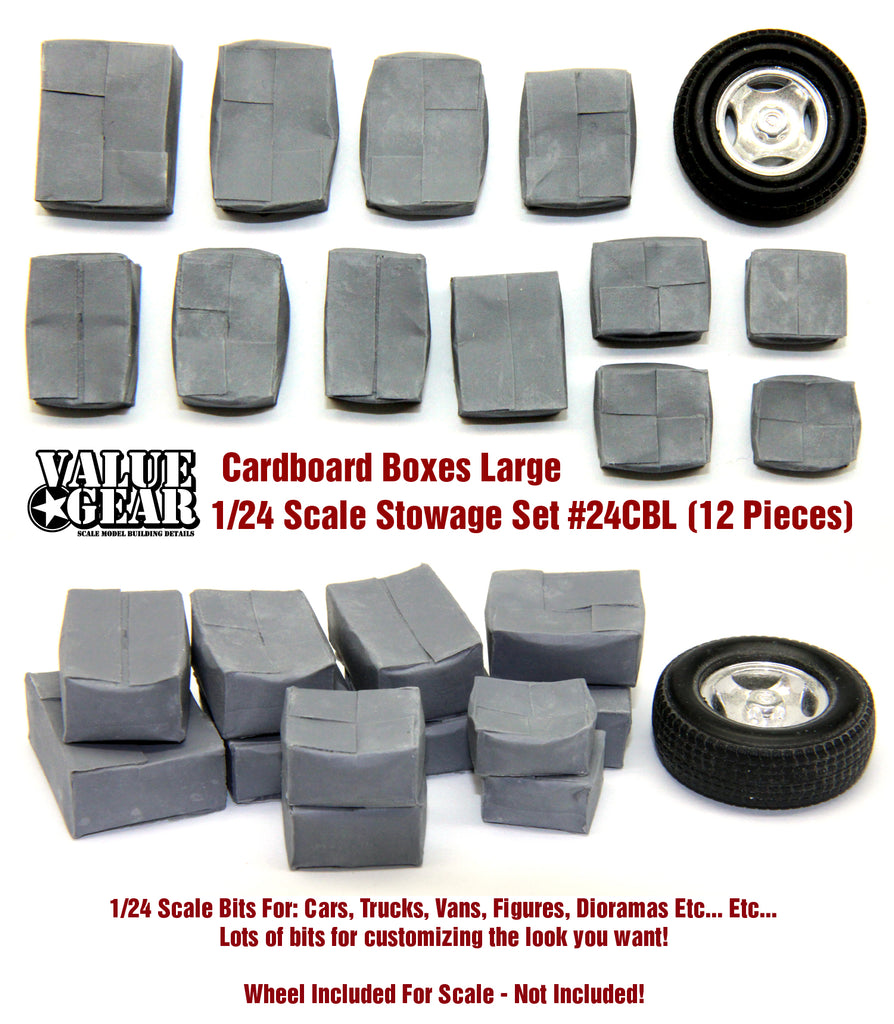 Valuegear 1/24 Scale resin model Cardboard Boxes Large (CBL) | Fields ...