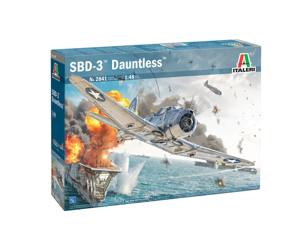 Italeri 1/48 scale WW2 USN Douglas SBD-3 Dauntless plane model kit ...
