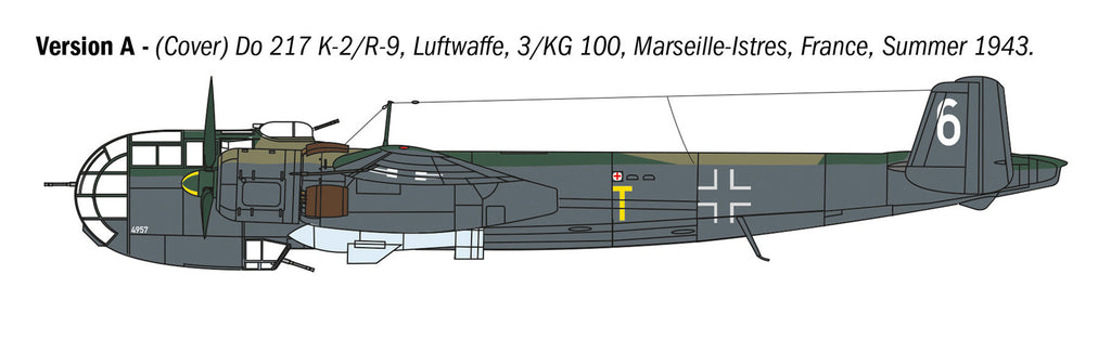 Italeri 1/72 WW2 German Dornier Do 217 K-1/K-2 with Fritz X Guided Bom ...