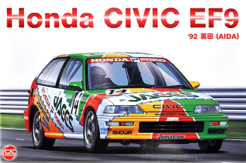 NUNU 1/24 CAR Honda Civic Ef9 '92 Jtc (Aida) | Fields of Glory Models