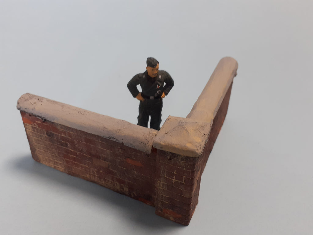 FoG Models 1/35 scale Brick garden wall 90 degree corner 80mm x 80mm ...