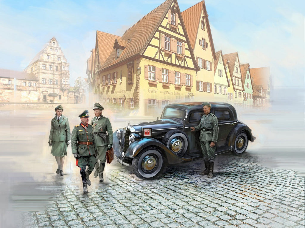 ICM 1/35 WW2 Typ 320 (W142) Saloon with German Staff Personnel | Fields ...