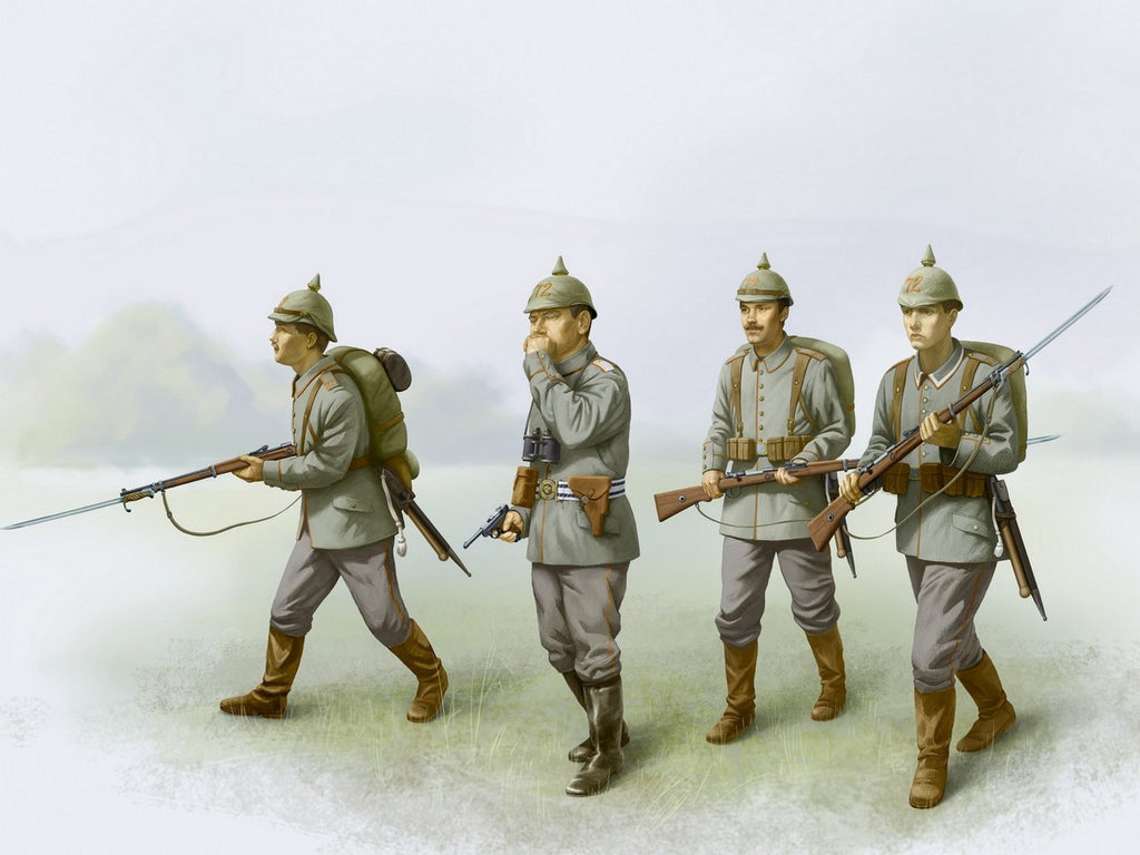 ICM 1/35 WW1 German Infantry (1914) (4 figures) | Fields of Glory Models