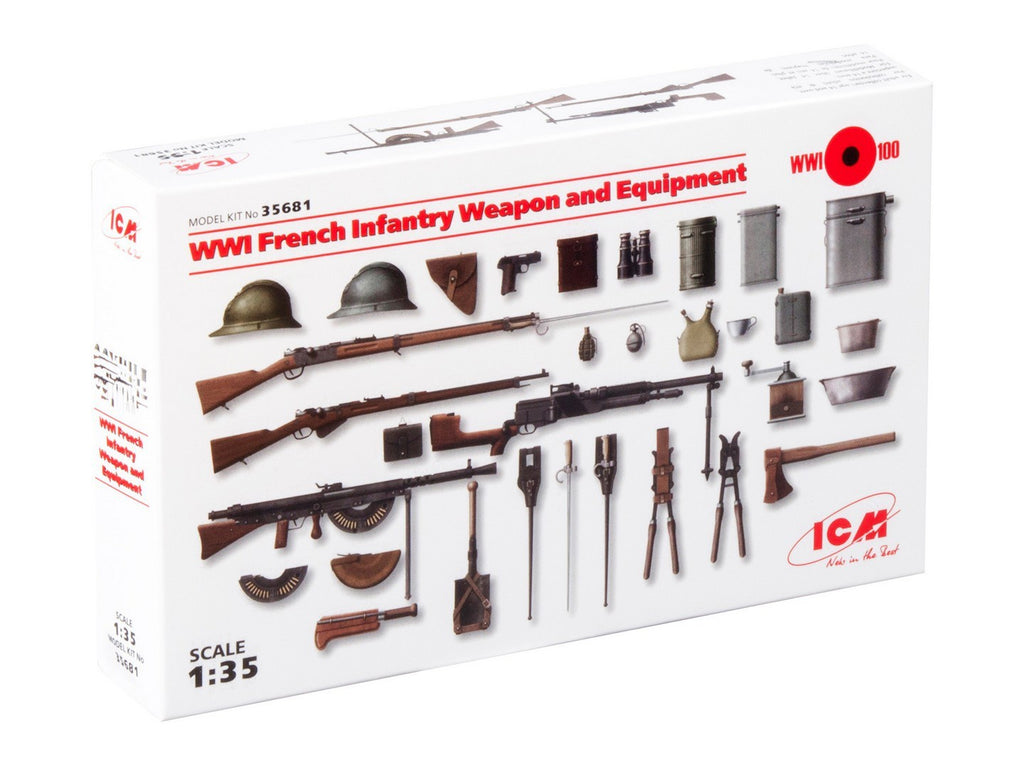 ICM 1/35 WW1 French Infantry Weapon and Equipment | Fields of Glory Models