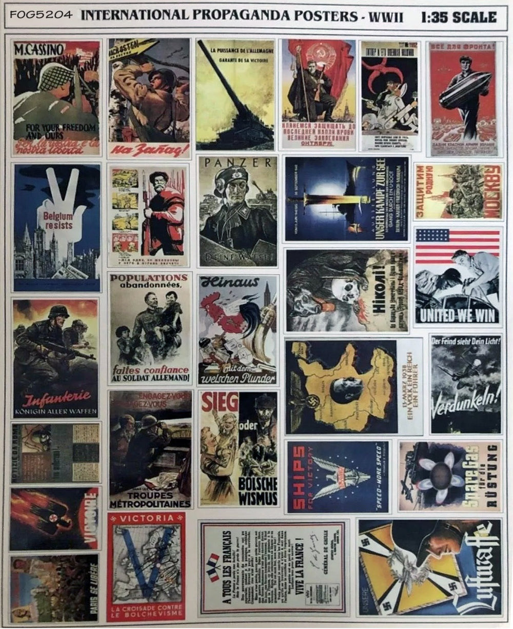 FoG Models 1/35 Scale WW2 Allied Propaganda Posters #2 | Fields of ...