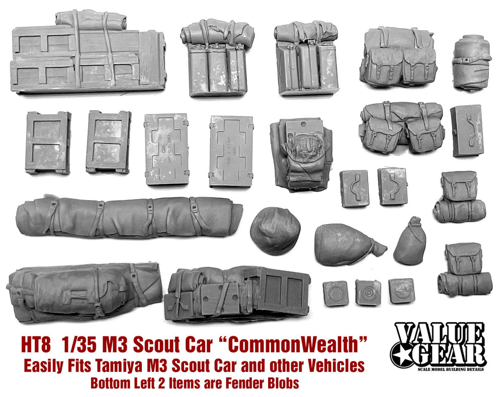 Valuegear 1/35 scale WW2 Commonwealth British (UK) M3 Scout Car Set #8 ...