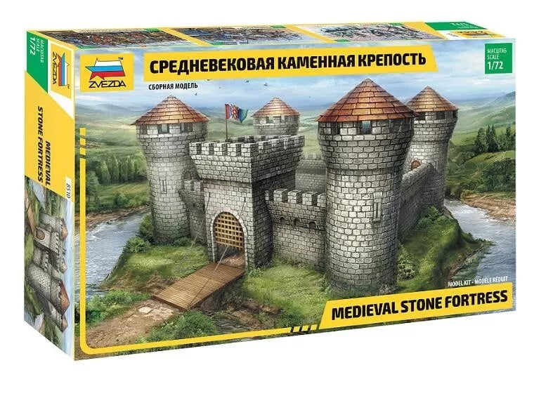 Zvezda 1/72 Medieval Stone Fortress Castle wargaming diorama | Fields ...