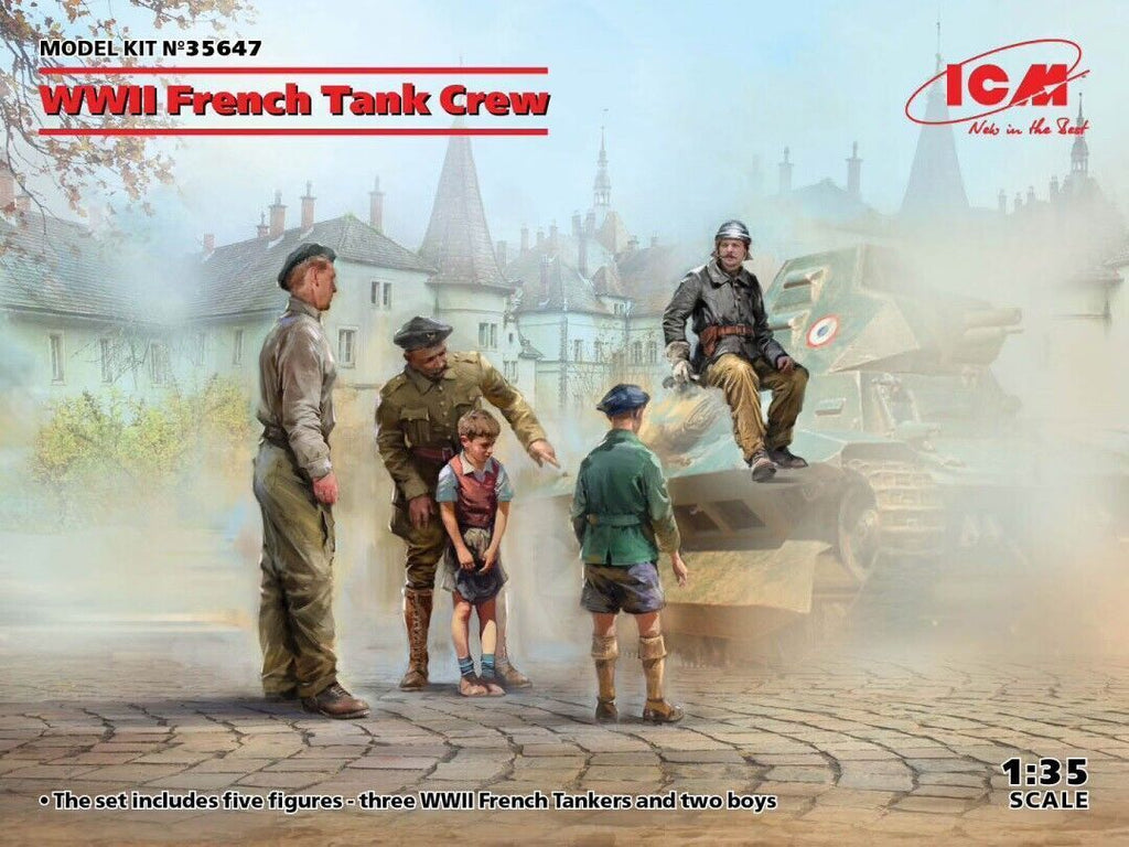 ICM 1/35 WW2 French Tank Crew (4 figures) | Fields of Glory Models