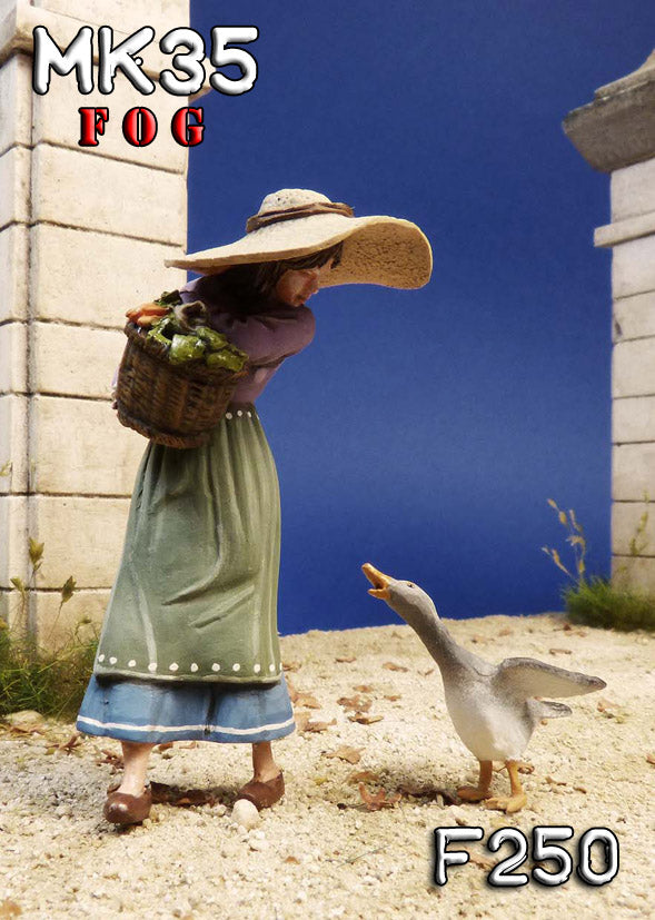 MK35 FoG models 1/35 Scale Woman Farmer and goose | Fields of Glory Models