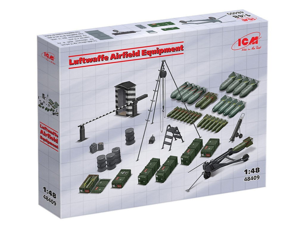 ICM 1/48 WW2 German Luftwaffe Airfield Equipment (Diorama Accessories ...