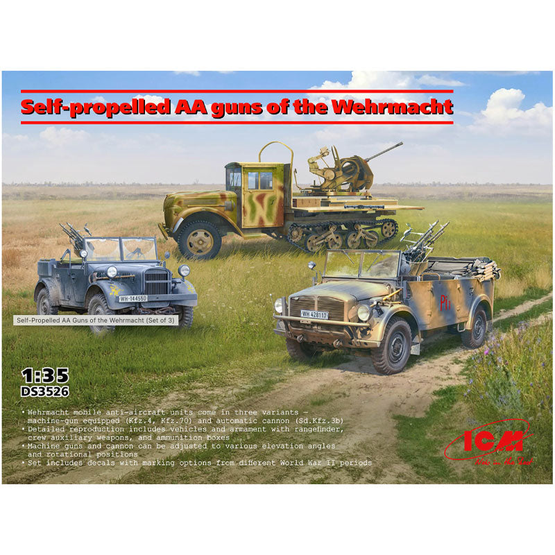 ICM DIORAMA SET 1/35 WW2 Self-Propelled AA Guns of the Wehrmacht (Set ...