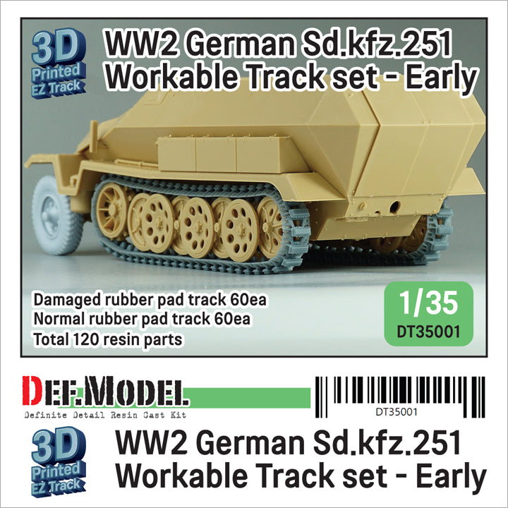 DEF models 1/35 WW2 Sd.kfz.251 Workable Track set - Early type (for 1 ...