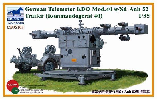 1/35 Scale German Telemeter KDO Mod.40 w/Sd.Anh 52 Trailer (Kommando-G ...