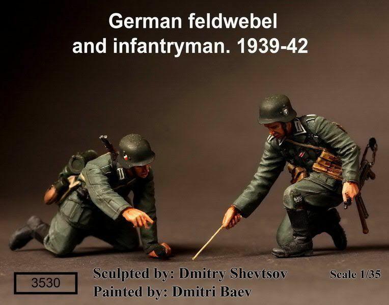 1/35 Scale WW2 German Feldwebel and Infantryman.1939-42 | Fields of ...