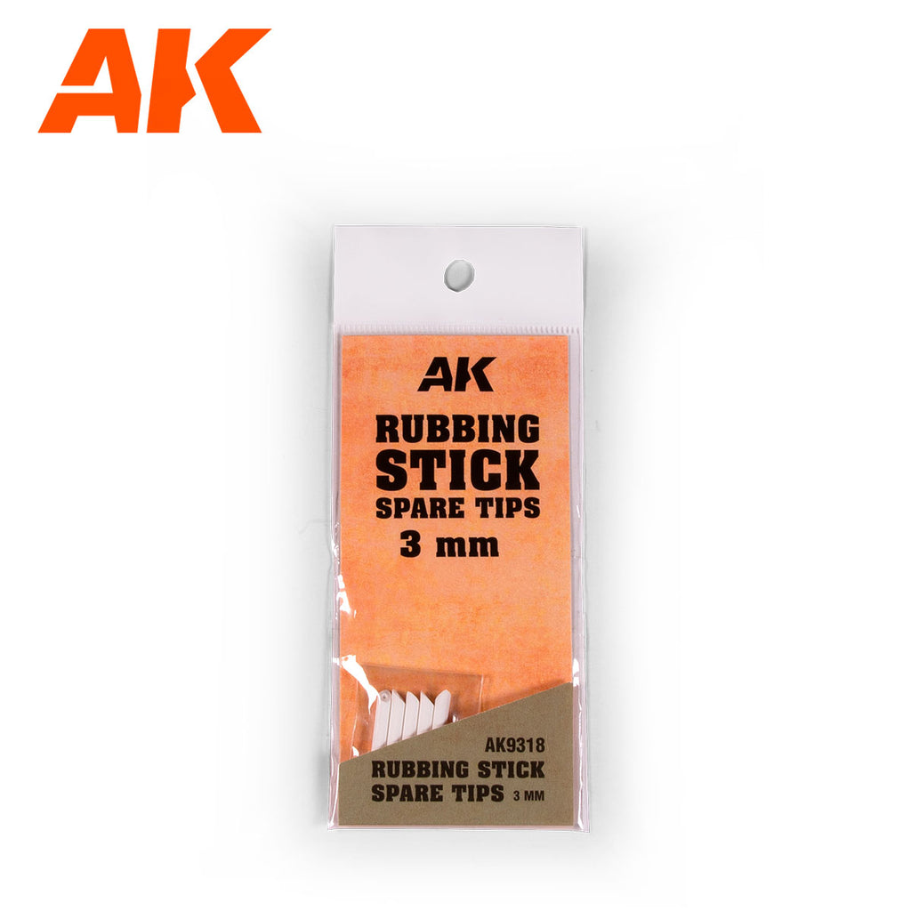 AK Interactive RUBBING STICK SPARE TIPS 3 MM | Fields of Glory Models