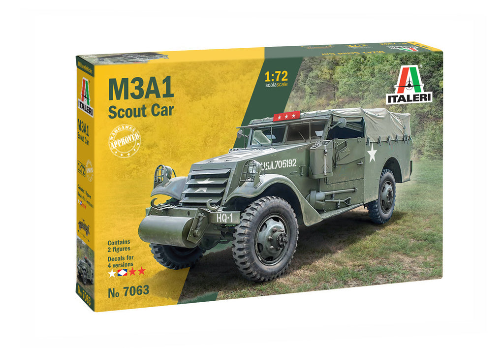 Italeri 1/72 WW2 US M3A1 Scout Car model kit | Fields of Glory Models