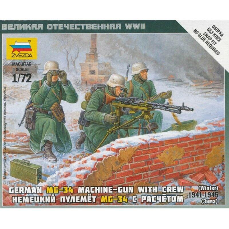 Zvezda 1/72 scale WW2 GERMAN MACHINE GUN W/CREW | Fields of Glory Models