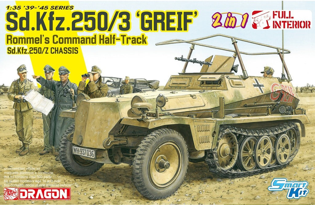 Dragon 1/35 Scale WW2 German SD.KFZ 250/3 GREIF (2 IN 1) | Fields of ...