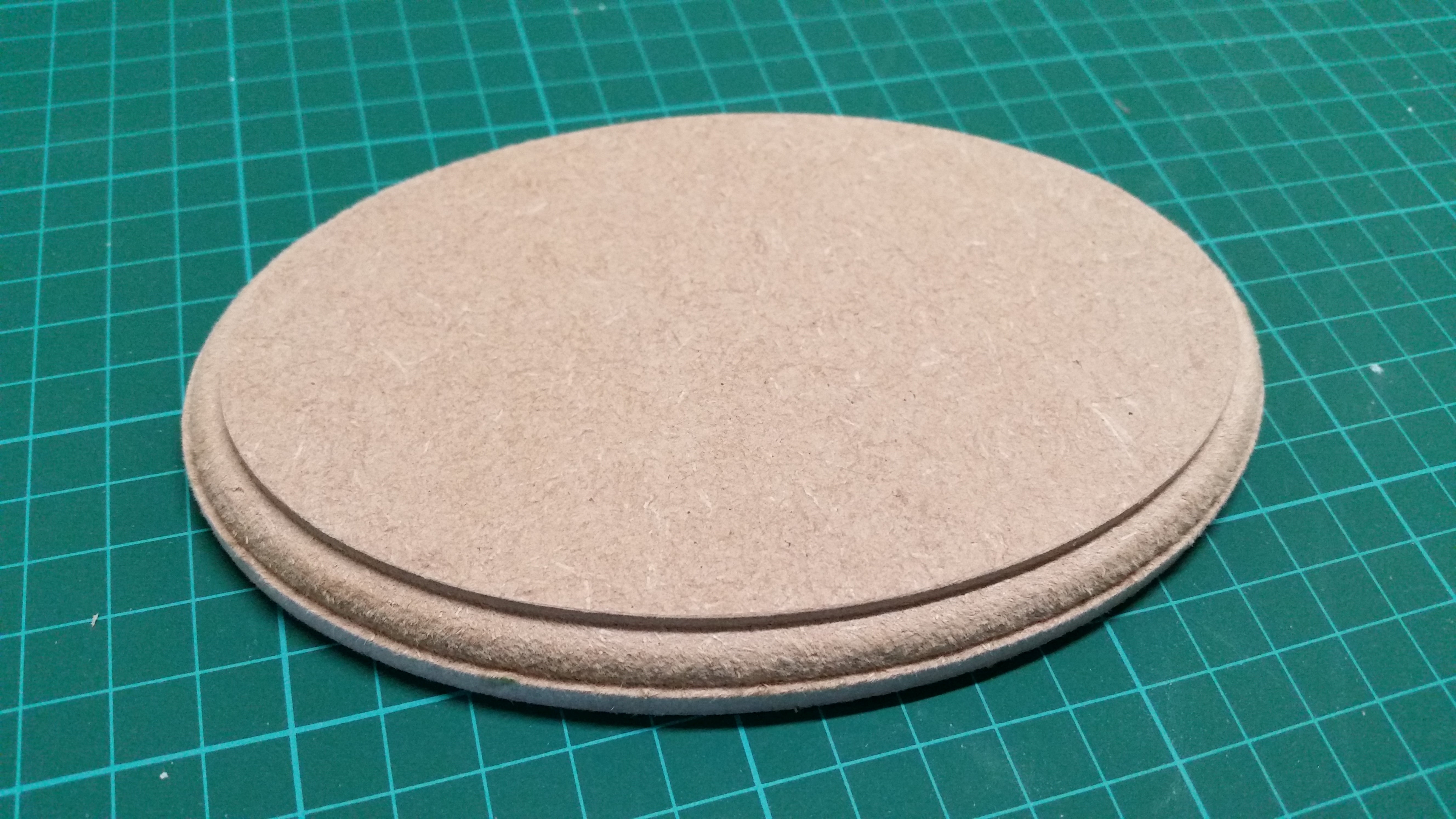 MDF Wooden display base Oval 130mm x 57mm display area | Fields of ...
