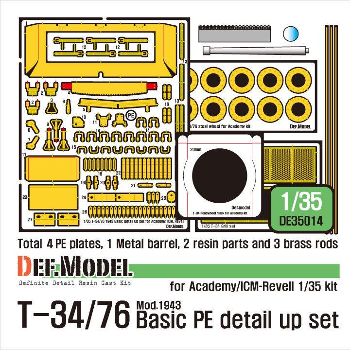 1/35 Scale model kit T-34/76 PE Basic detail up set (for Academy/ICM-R ...