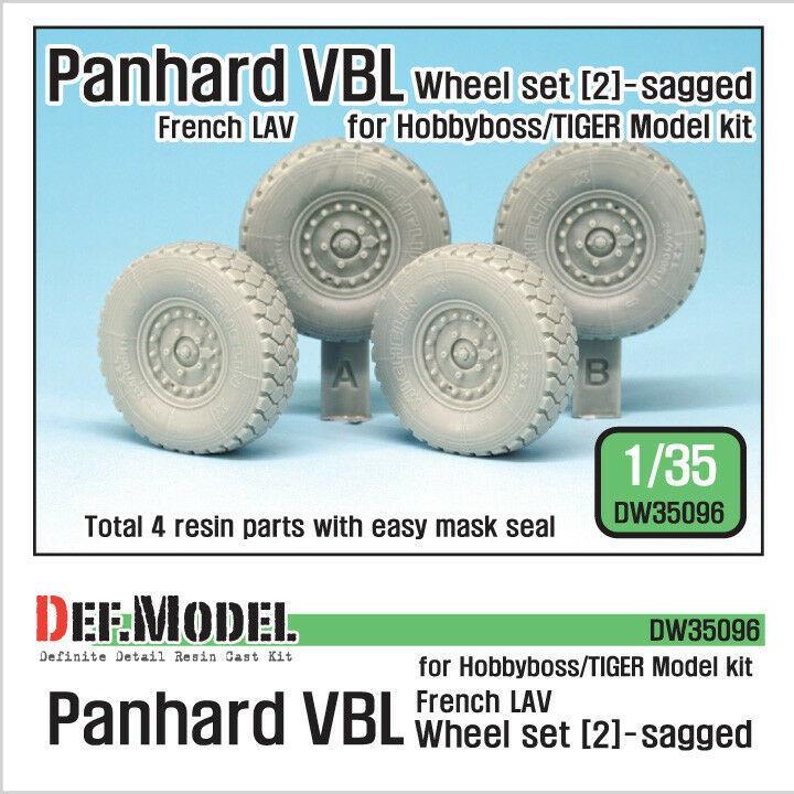 1/35 Scale resin model kit French Panhard VBL LAV Sagged Wheel set 2 ...