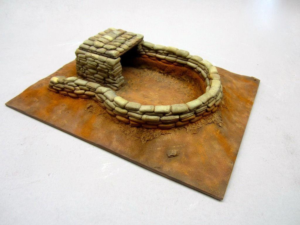 FoG Models 1/35 scale Mortar Pit sandbag bunker size 235mm x 185mm ...