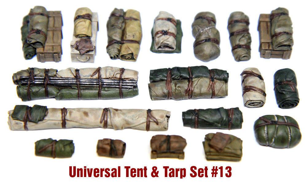 1/35 Scale Resin kit Tents & Tarps Set #13 - tank or vehicle stowage ...