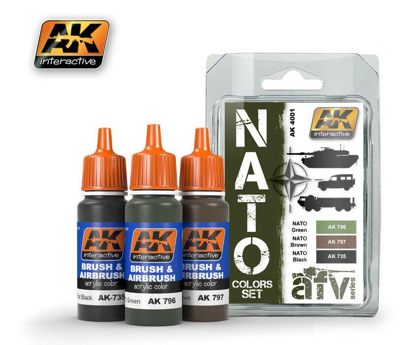 AK ACRYLIC PAINT SET NATO COLORS SET | Fields of Glory Models