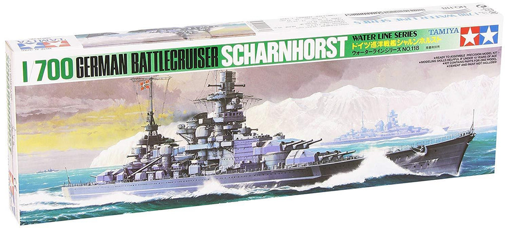 TAMIYA 1/700 SHIPS SCHARNHORST (WW2 GERMAN) battleship model kit ...