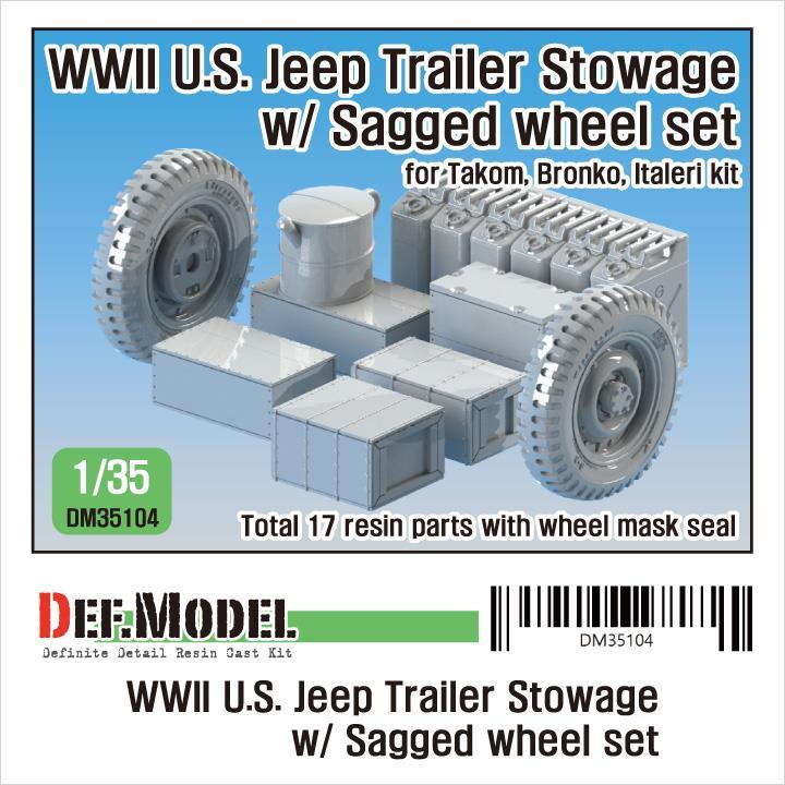 1/35 scale resin model kit WW2 US Willys Jeep trailer stowage set (for ...