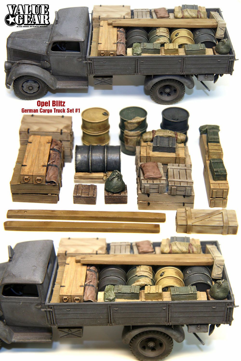 1/35 Scale Resin kit Opel Blitz WW2 German Cargo Truck Load #1 | Fields ...