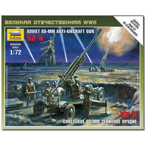 Zvezda 1/72 scale SOVIET 85MM ANTI-AIRCRAFT GUN | Fields of Glory Models