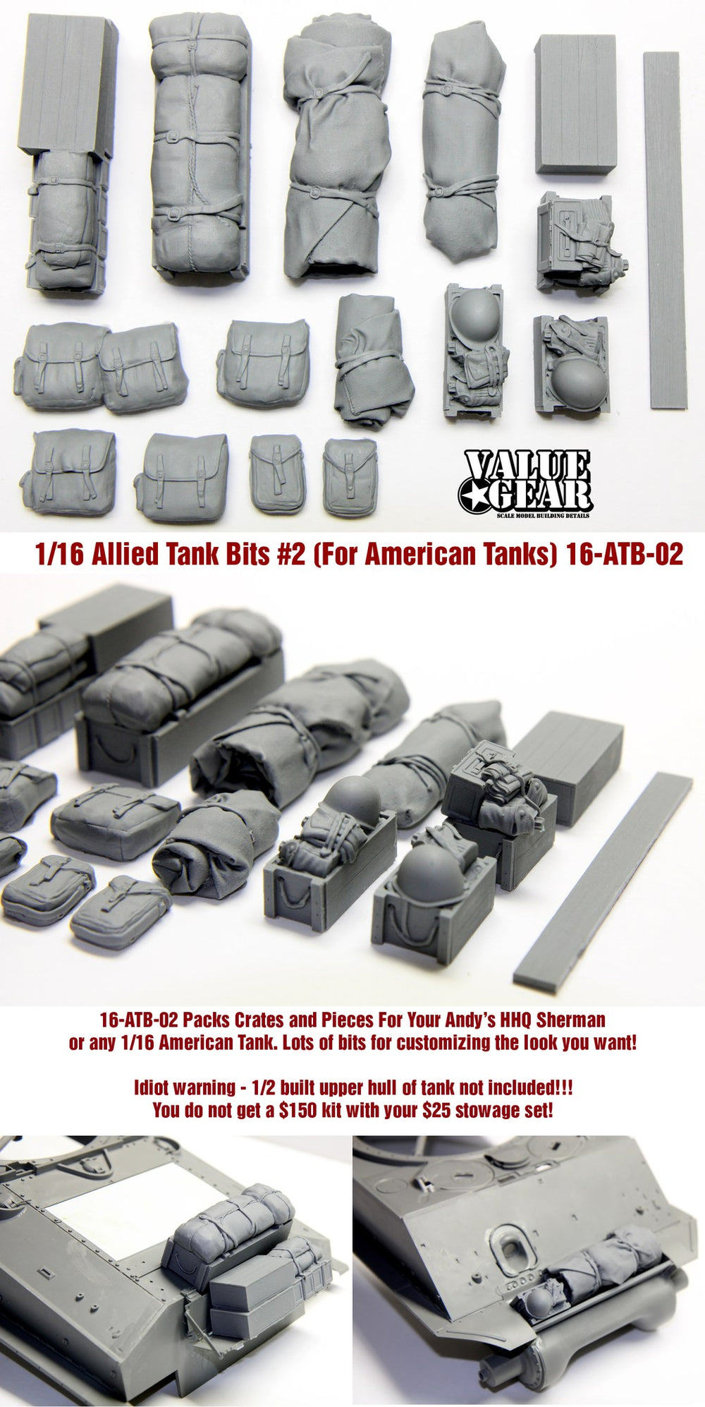Value Gear 1/16 ATB-02 WWII Sherman Stowage Set #2 for "Andy's Sherman ...