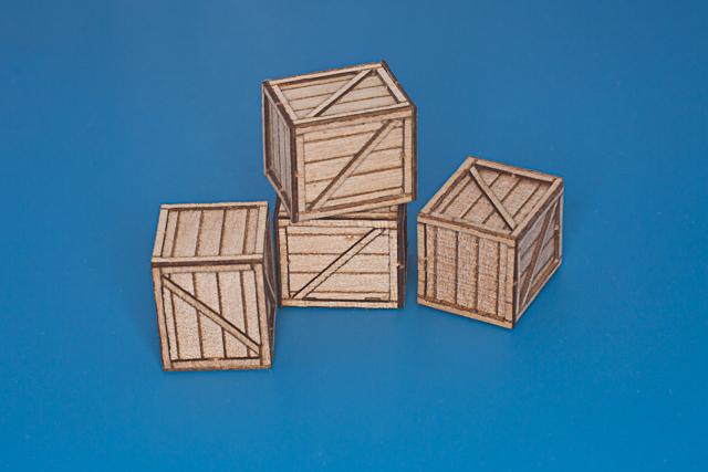 1/35 Scale Natural wood box (original dimensions: 50cm 50cm 60cm) pcs ...